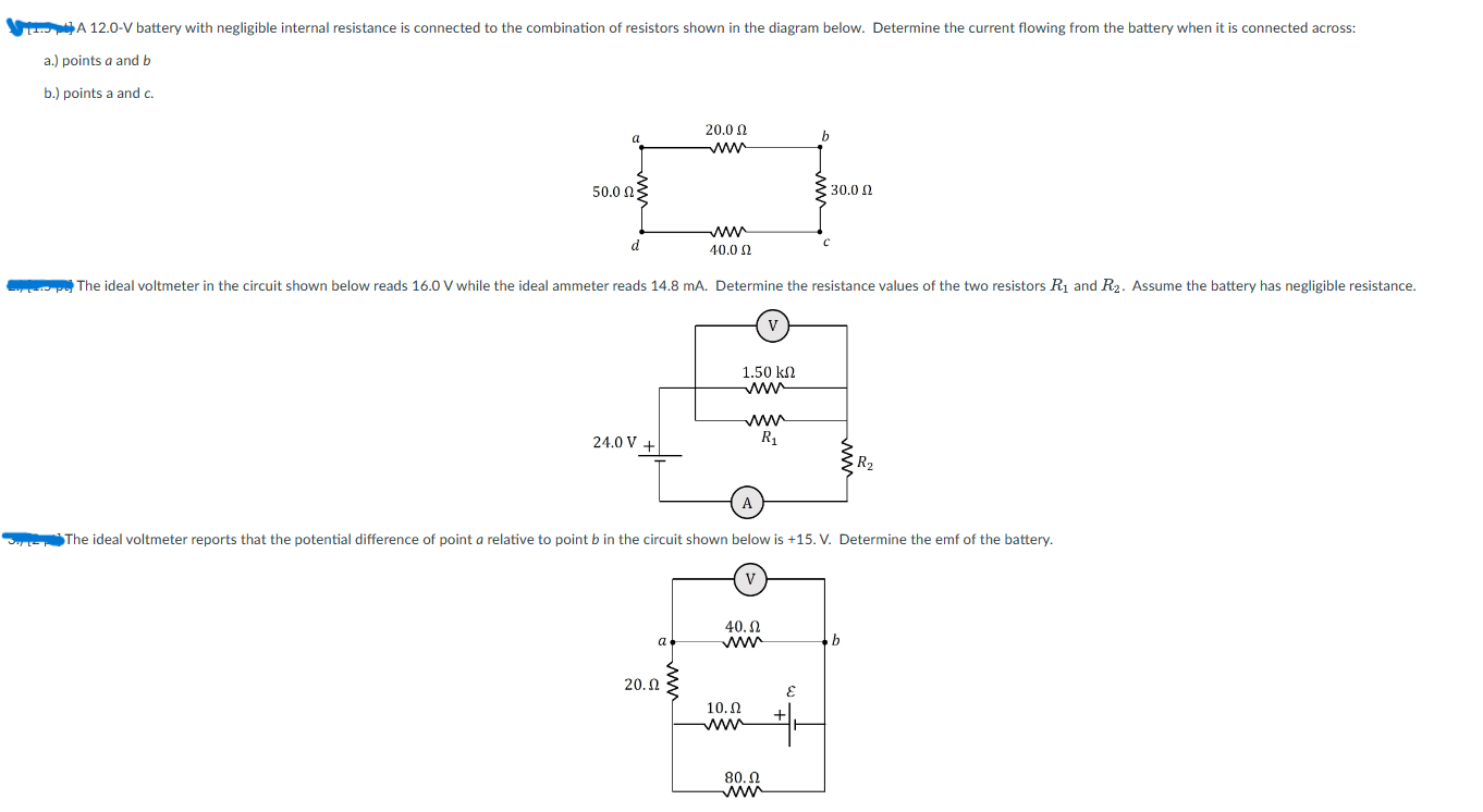Solved a.) points a and b b.) points a and c. | Chegg.com