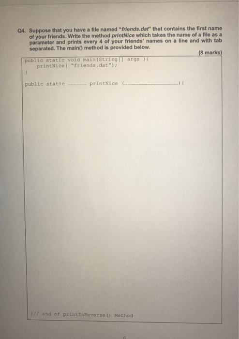 Solved Suppose that you have a file named "friends.dat" that | Chegg.com