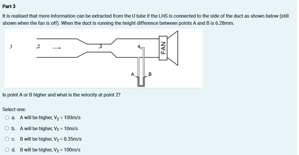 Solved A fan draws air from the atmosphere into a circular | Chegg.com