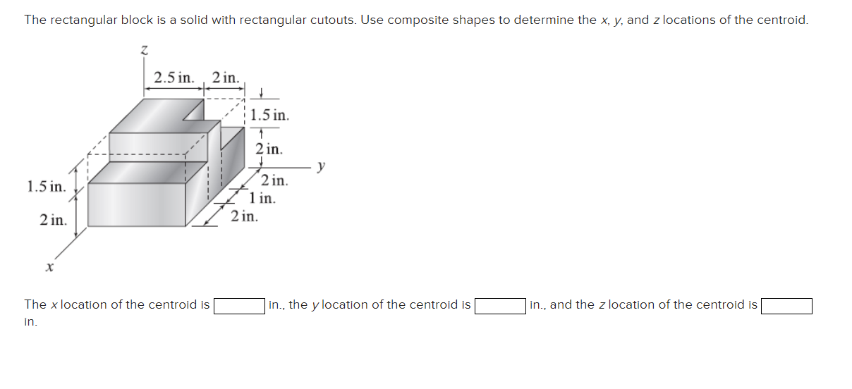 Solved The rectangular block is a solid with rectangular | Chegg.com