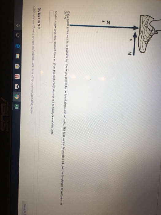 Solved s acresoss a force platform and the forces exerted by | Chegg.com