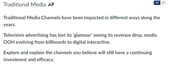 Solved Traditional Media At Traditional Media Channels have | Chegg.com