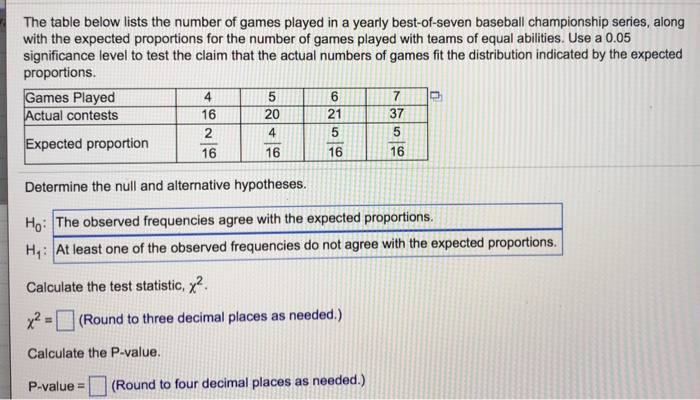 Solved The table below lists the number of games played in a | Chegg.com
