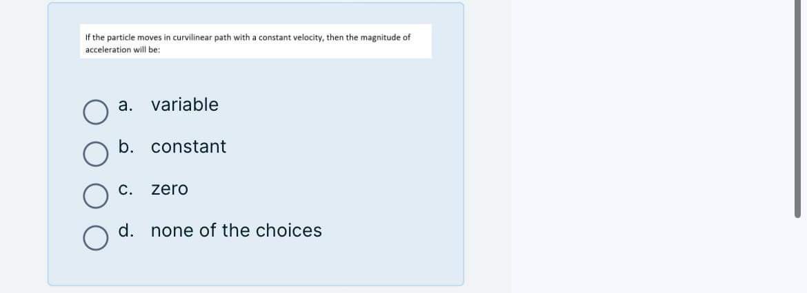Solved If the particle moves in curvilinear path with a | Chegg.com