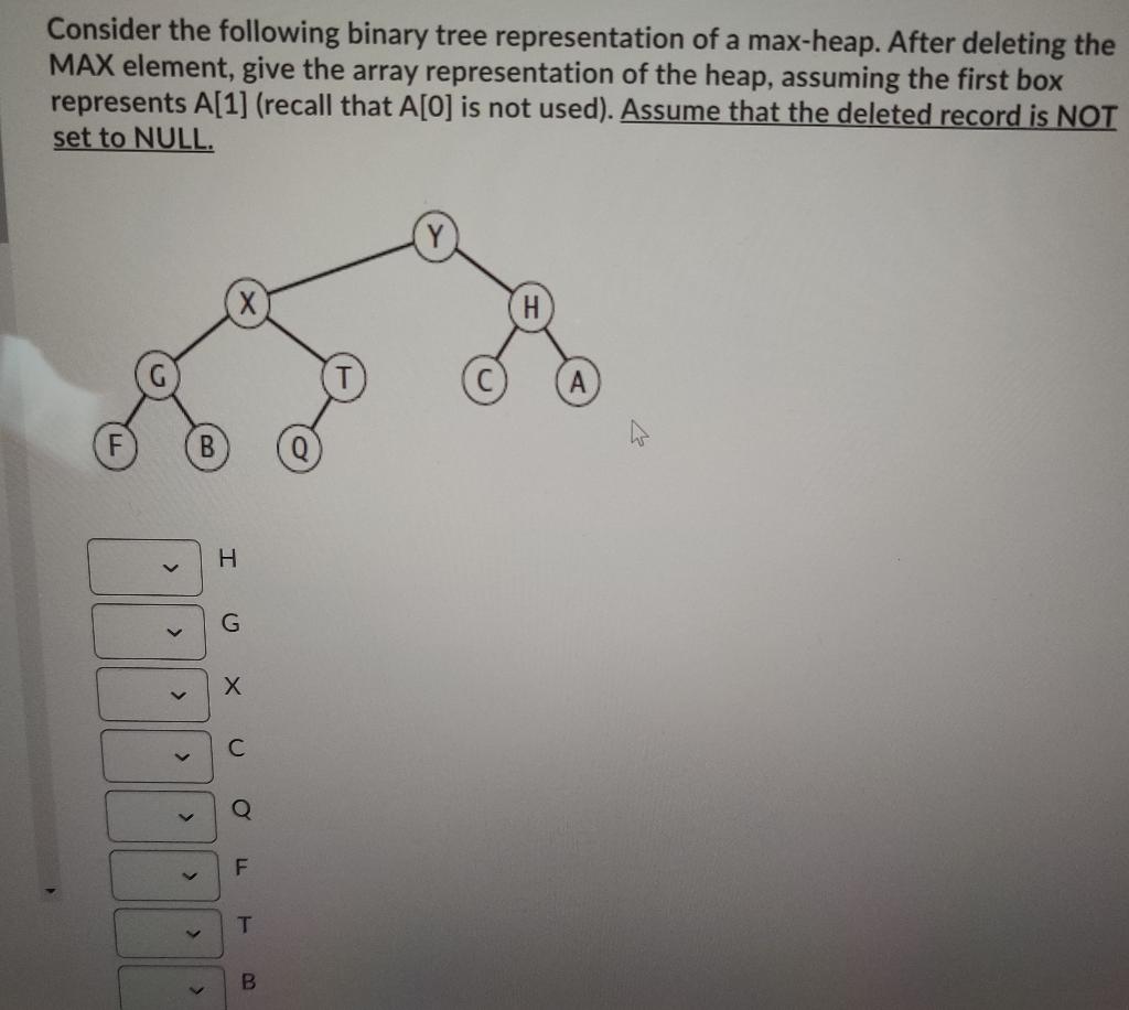 Solved Consider the following binary tree representation of | Chegg.com