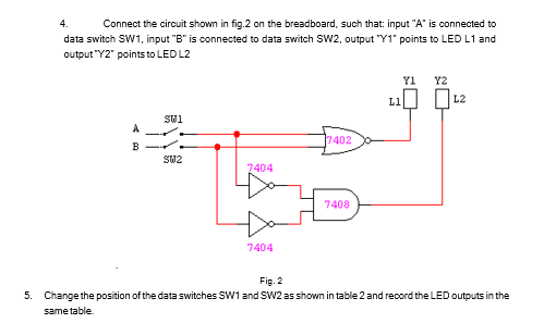 Solved 4. Connect the circuit shown in fig.2 on the | Chegg.com