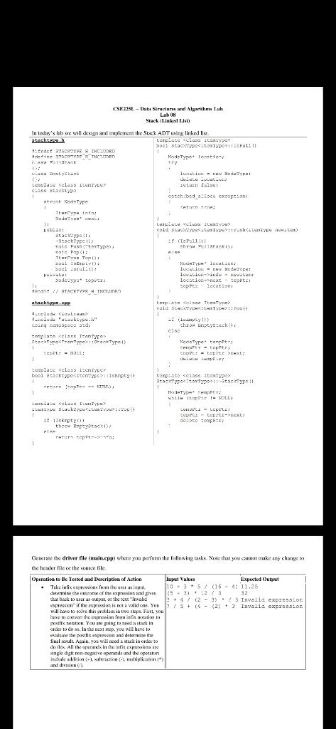 Solved CSE251. - Dala Structures and Algorithms Tab Lab ON | Chegg.com