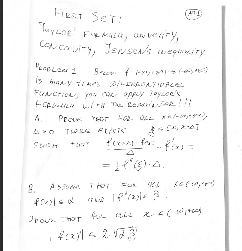 Solved Taylor' Farmula, convexity,Concavity, Jensens | Chegg.com