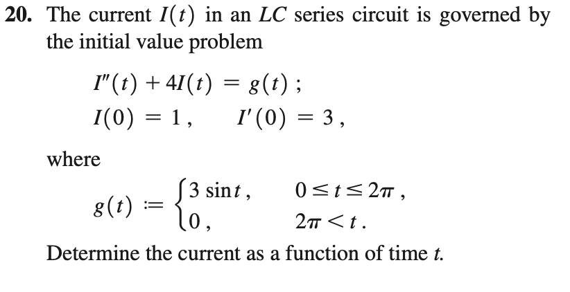 Solved 0. The current I(t) in an LC series circuit is | Chegg.com