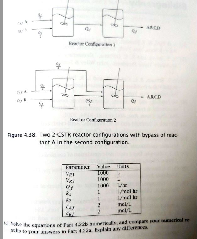 Exercise 4.22: Yield, conversion and reactor | Chegg.com