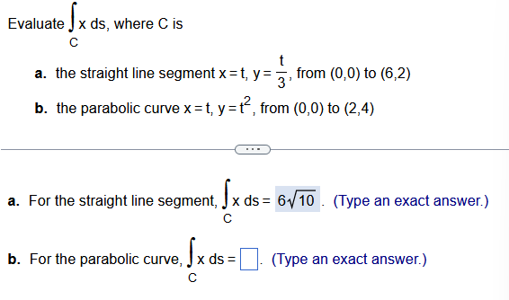 Solved Evaluate ∫C﻿x ﻿ds, ﻿where C ﻿isa. ﻿the straight line | Chegg.com