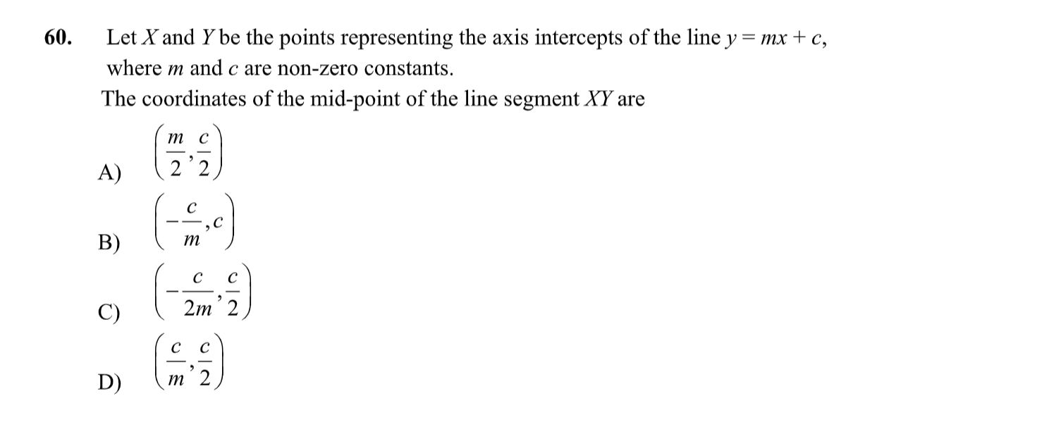 Solved 60. Let X and Y be the points representing the axis | Chegg.com