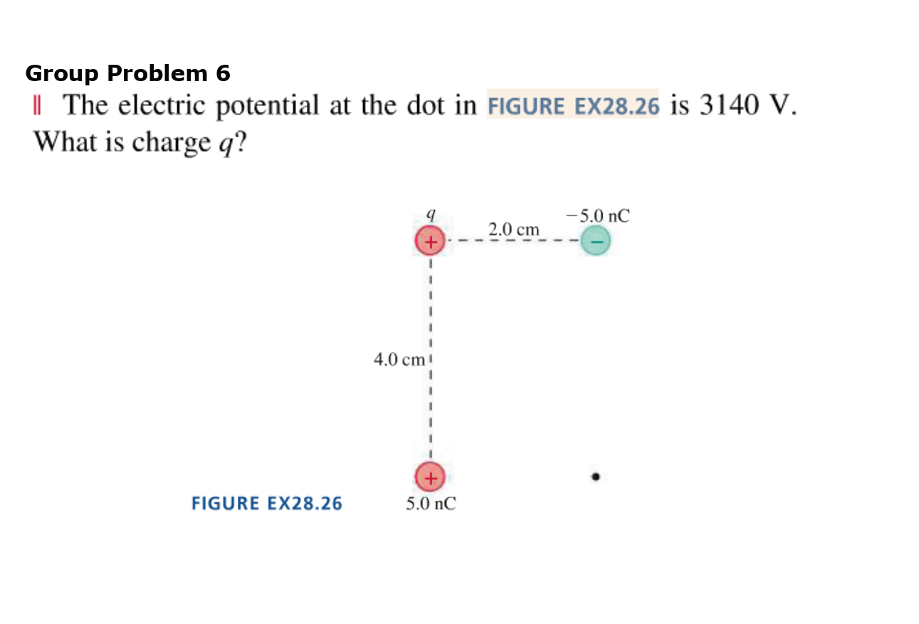 Solved Group Problem 6|| ﻿The electric potential at the dot | Chegg.com