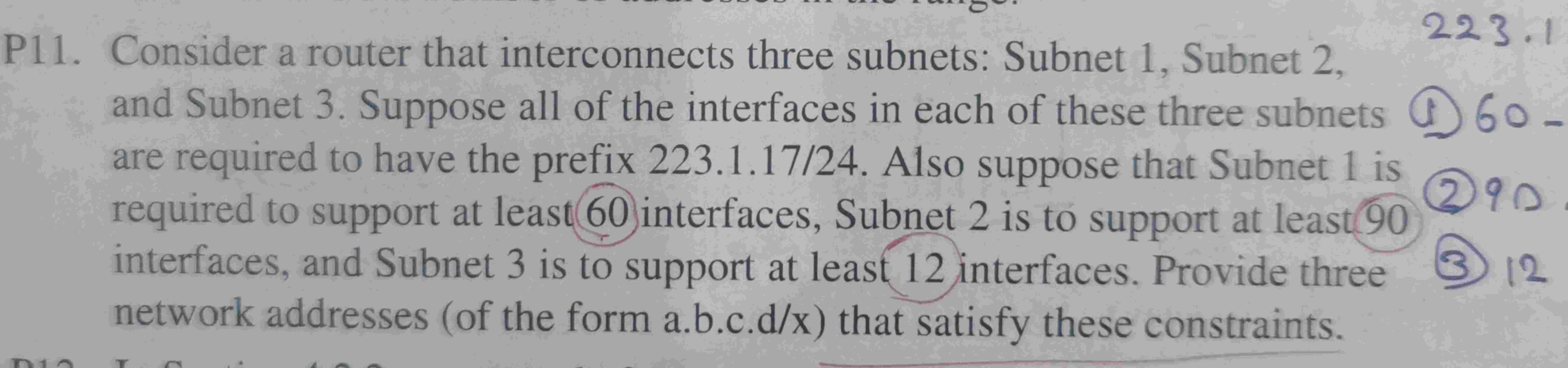 Solved P11. ﻿Consider a router that interconnects three | Chegg.com