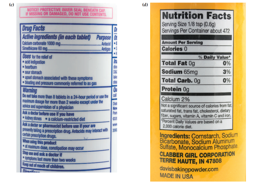 07. Examine each consumer product label. Write | Chegg.com