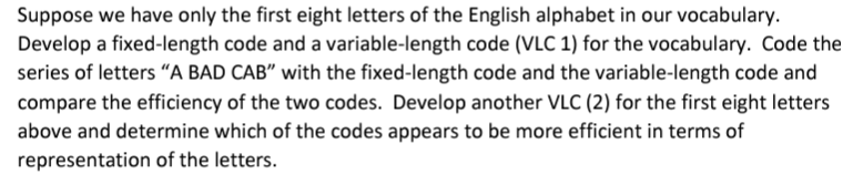 Solved Suppose we have only the first eight letters of the | Chegg.com