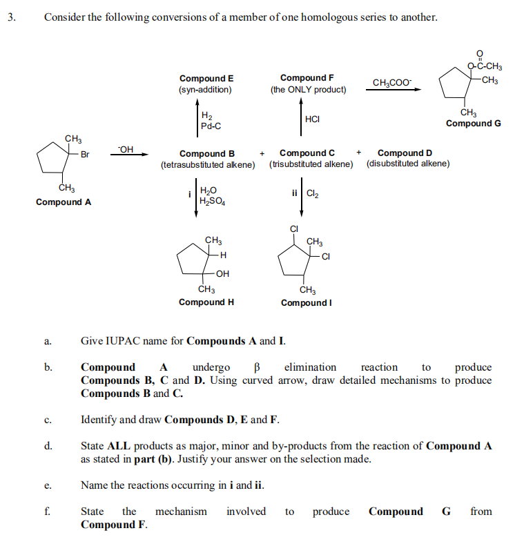 Solved 3. Consider the following conversions of a member of | Chegg.com