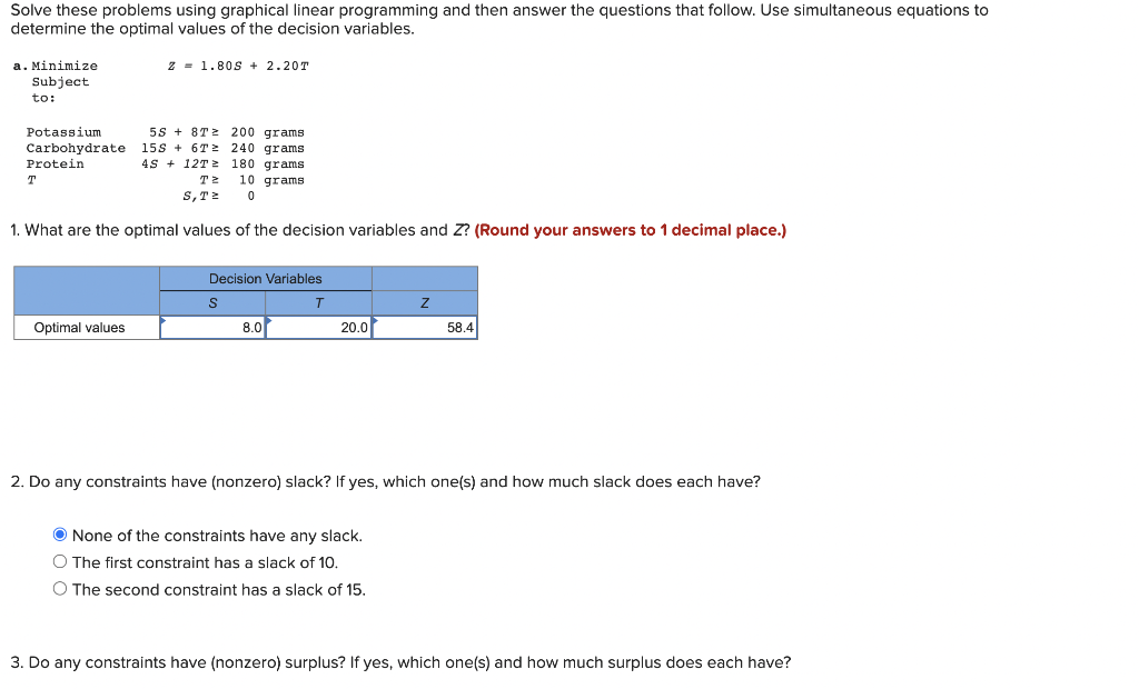 Solved Solve these problems using graphical linear | Chegg.com