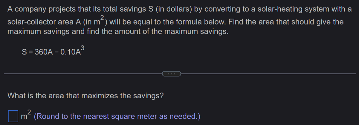Solved A company projects that its total savings S (in | Chegg.com