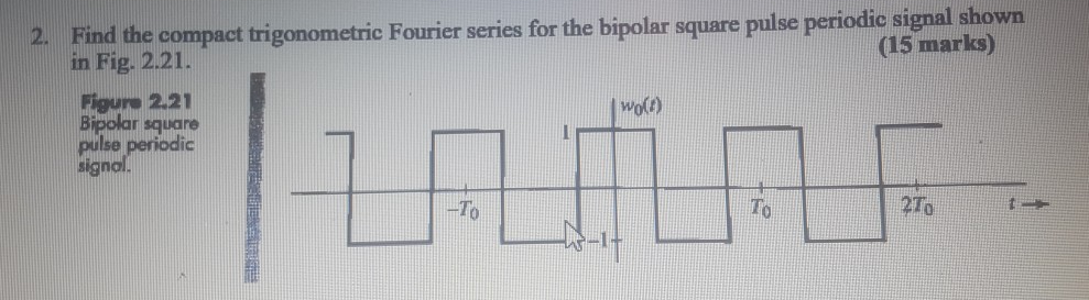 Solved 2. Find the compact trigonometric Fourier series for | Chegg.com