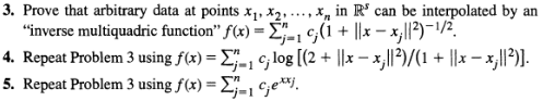 3. Prove that arbitrary data at points x1, x2. Xin R | Chegg.com