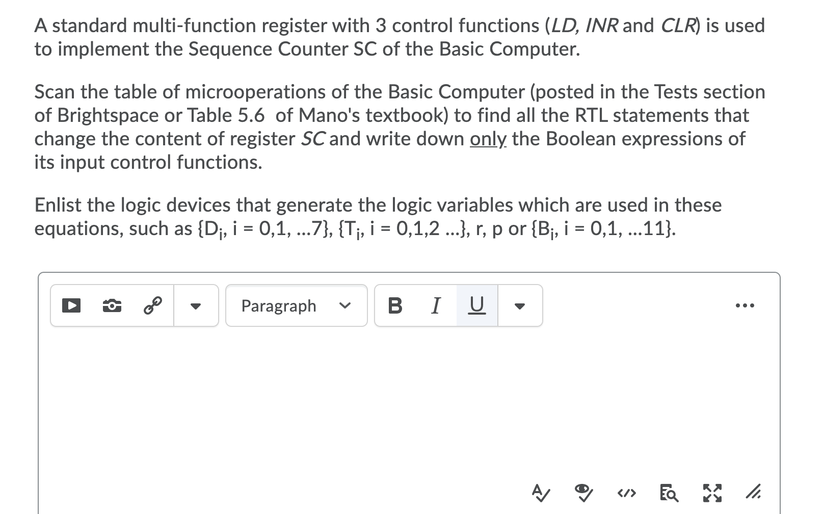 A standard multi-function register with 3 control | Chegg.com