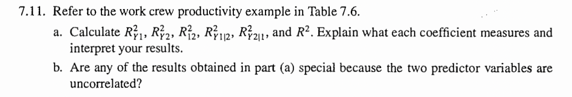 7.11. Refer to the work crew productivity example in | Chegg.com