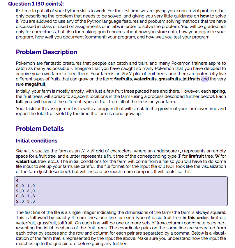 Solved Question 1 (30 points): It's time to put all of your | Chegg.com