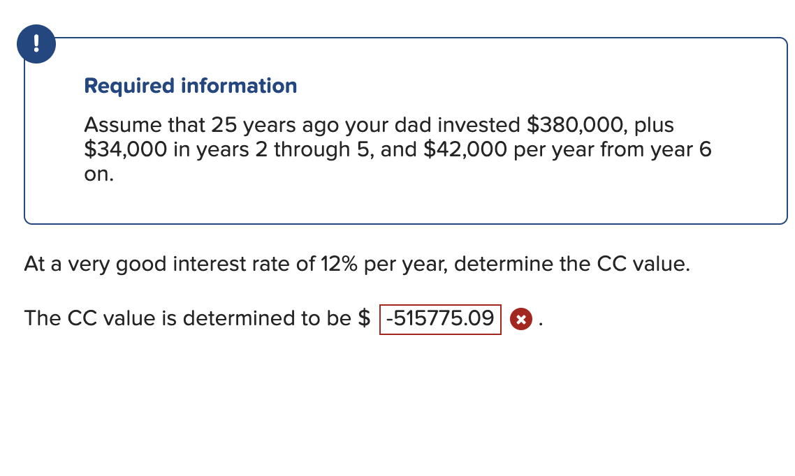 Solved Required information Assume that 25 years ago your | Chegg.com