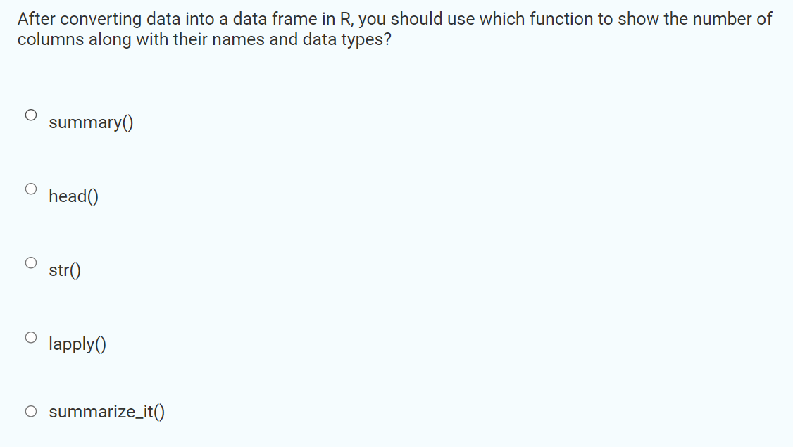 Solved After converting data into a data frame in R, you | Chegg.com