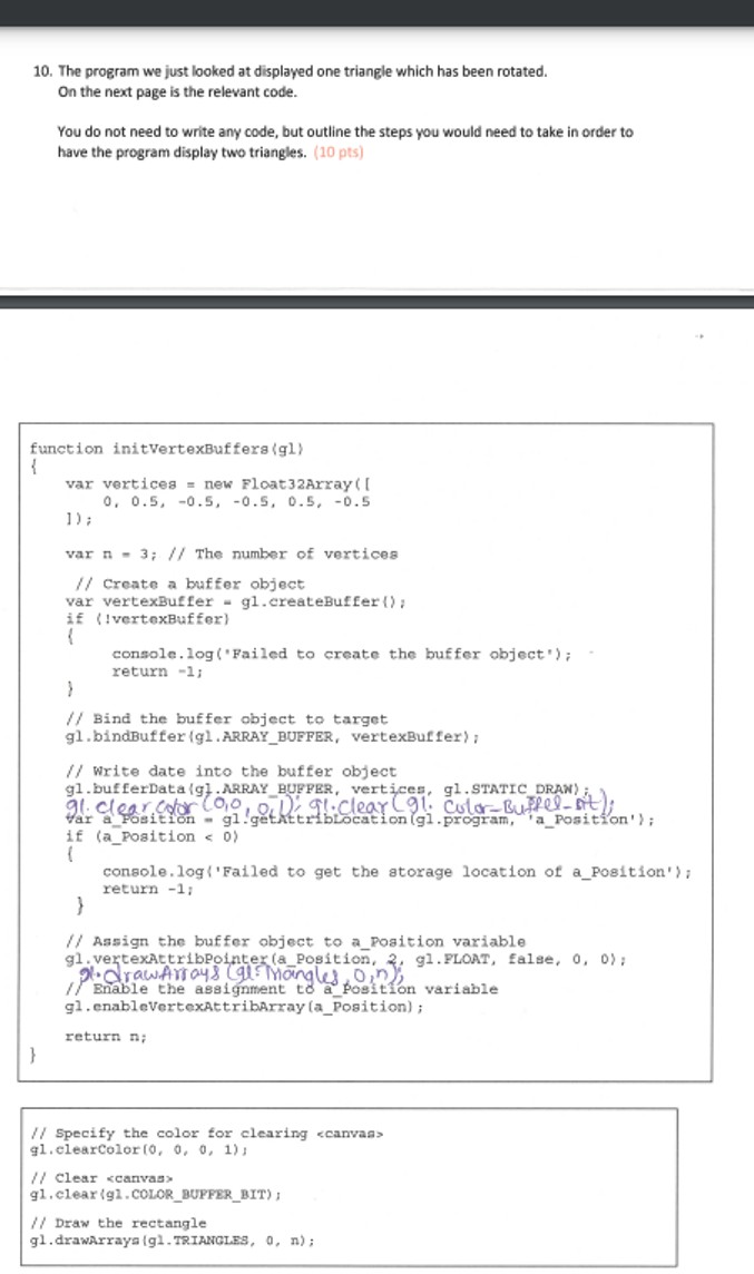 Solved The program we just looked at displayed one triangle | Chegg.com