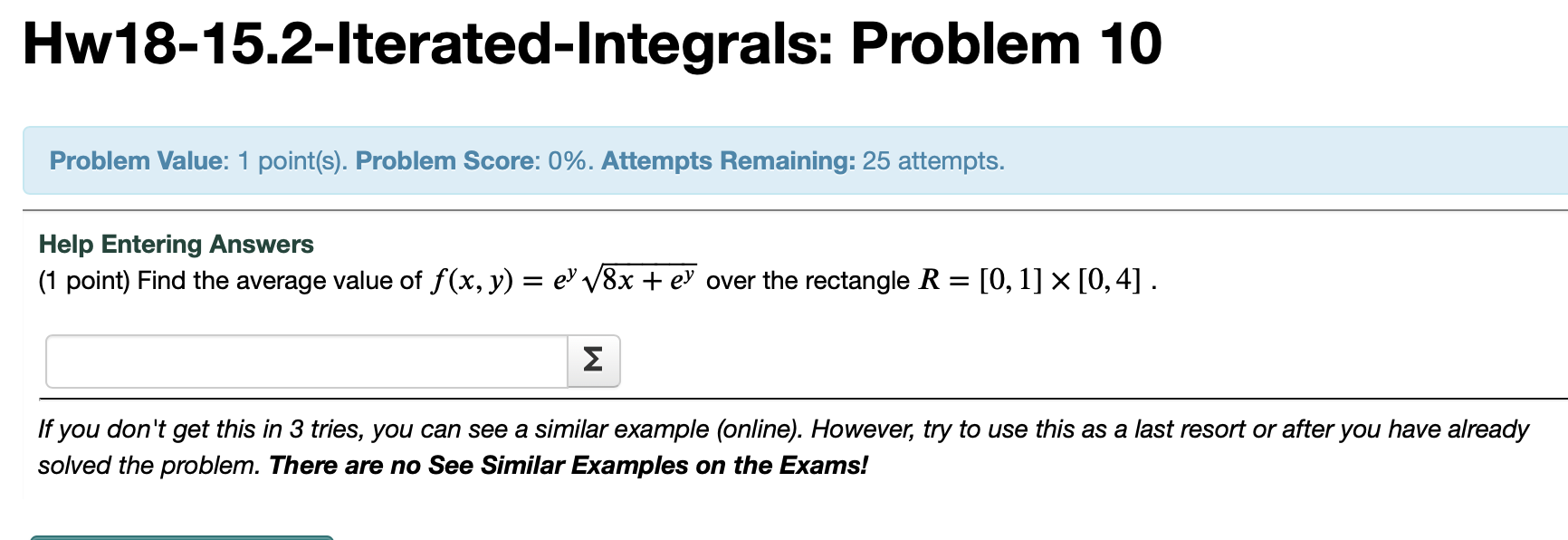 Solved Hw18-15.2-Iterated-Integrals: Problem 10 Problem | Chegg.com