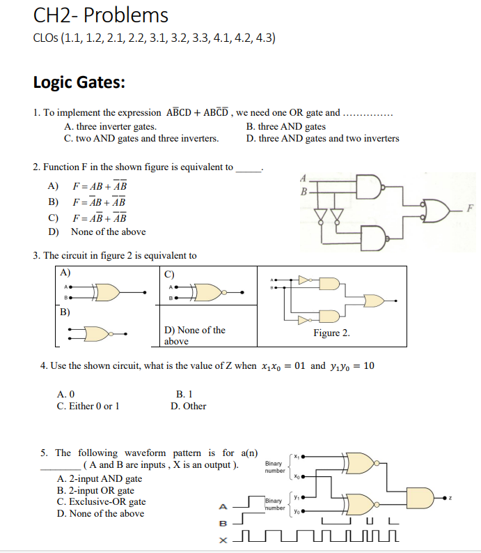 Solved CH2- Problems | Chegg.com