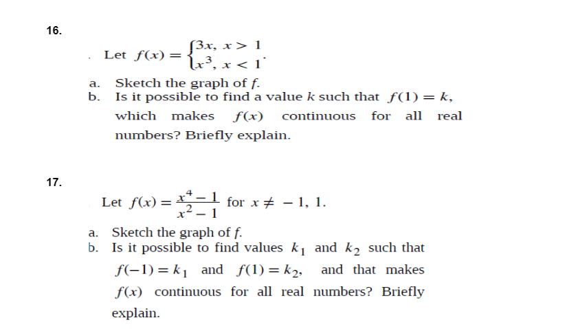 Solved Let f(x)={3x,x>1x3,x