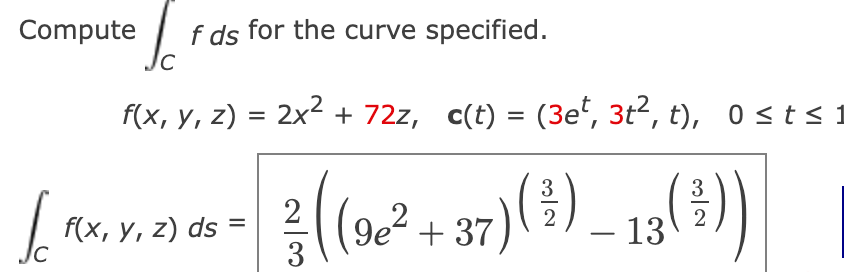 Solved Compute ∫Cfds for the curve specified. | Chegg.com