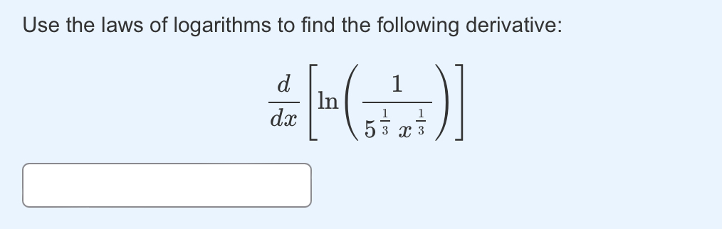 Solved Use the laws of logarithms to find the following | Chegg.com