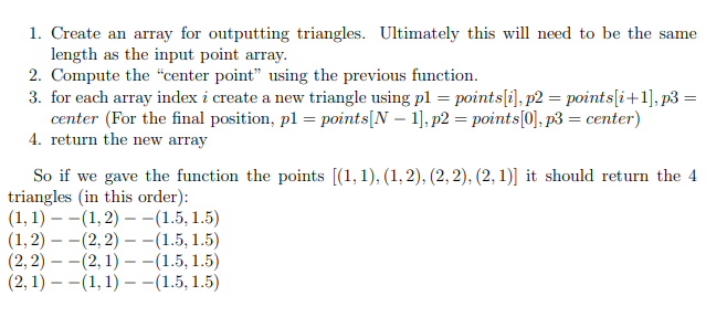 Solved 7.3 makeFakePoly(Point array) Our graphics toolkit | Chegg.com