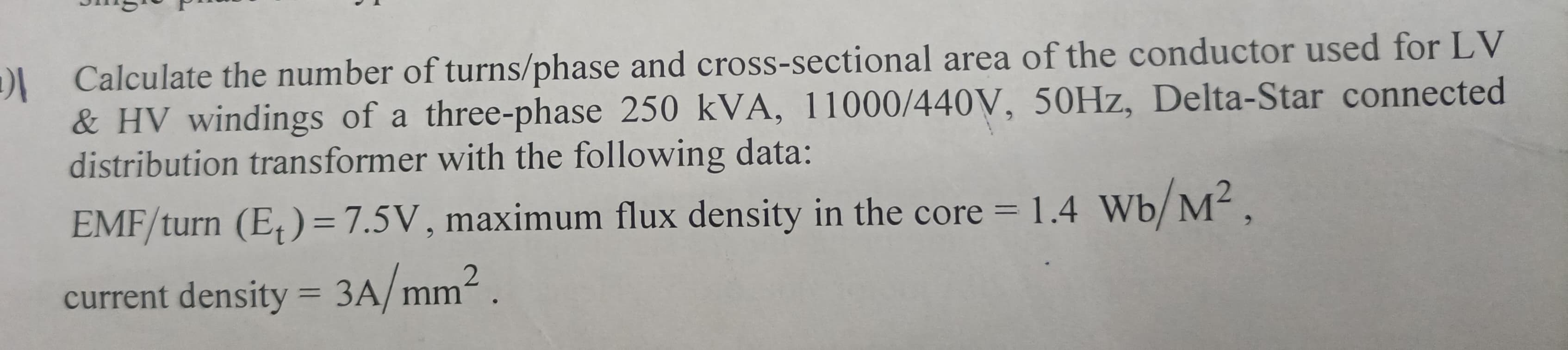 Solved Calculate the number of turns/phase and | Chegg.com