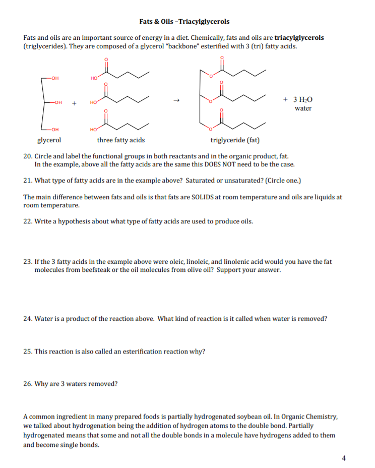 Solved Fats & Oils - Triacylglycerols Fats and oils are an | Chegg.com Solved Fats & Oils - Triacylglycerols Fats and oils are an | Chegg.com