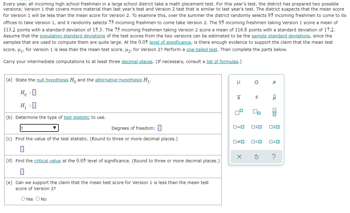 Solved Every year, all incoming high school freshmen in a | Chegg.com