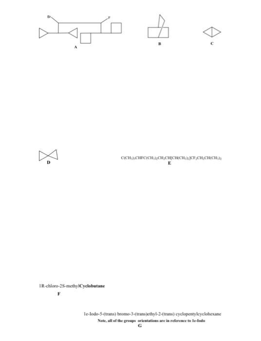 Solved 8)- Give the correct names for the structures drawn | Chegg.com