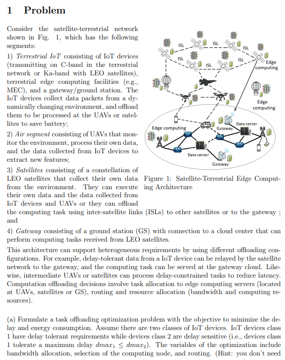 Consider the satellite-terrestrial network shown in | Chegg.com