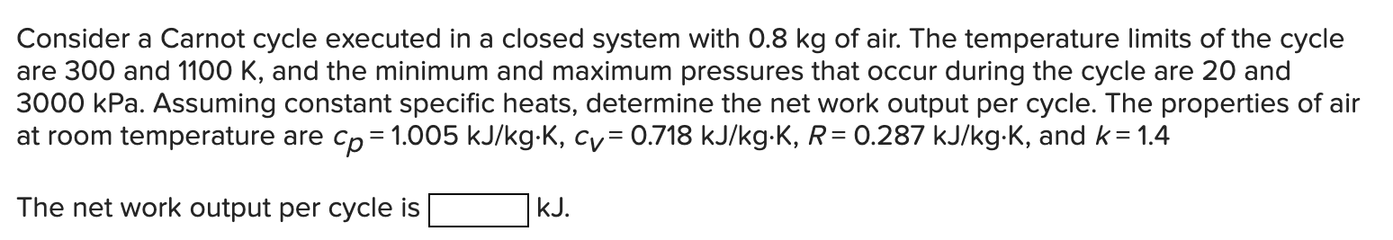 Solved Consider a Carnot cycle executed in a closed system | Chegg.com