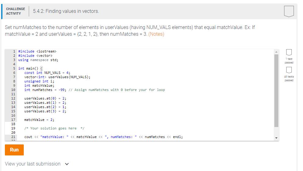 Solved CHALLENGE 5.4.2: Finding values in vectors ACTIVITY | Chegg.com