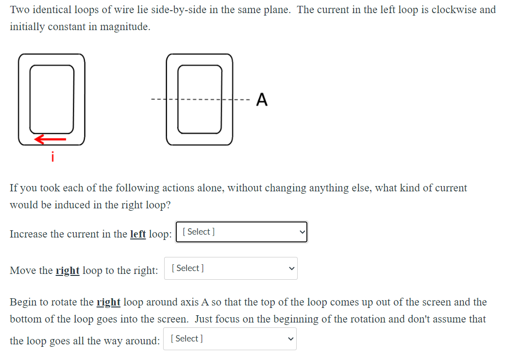 Solved The same choices for all options: No current will be | Chegg.com