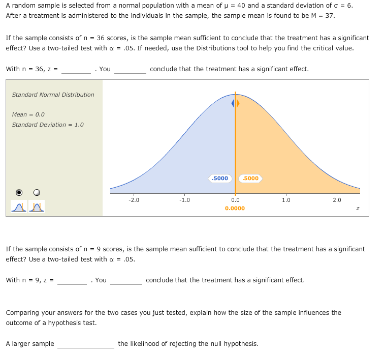 Solved A random sample is selected from a normal population | Chegg.com
