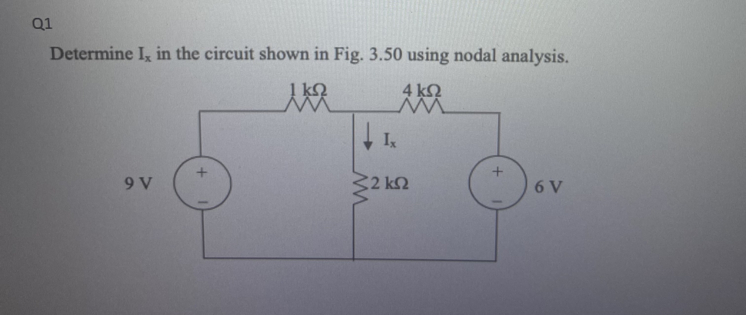 Solved Determine Ix in the circuit shown in Fig. 3.50 using | Chegg.com