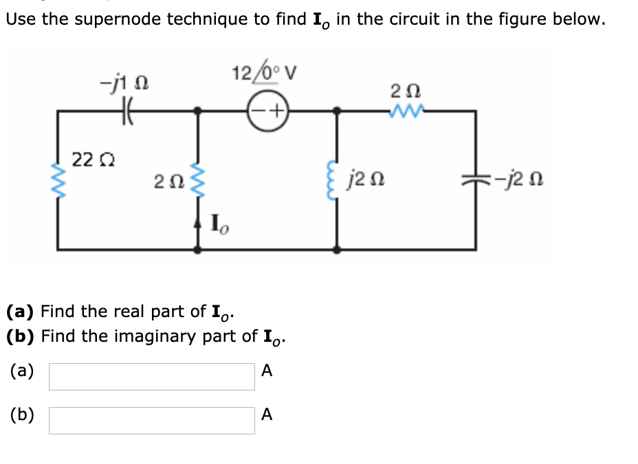 Solved Use the supernode technique to find I, in the circuit | Chegg.com