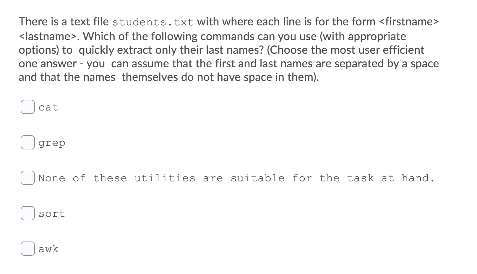 Solved There is a text file students.txt with where each | Chegg.com