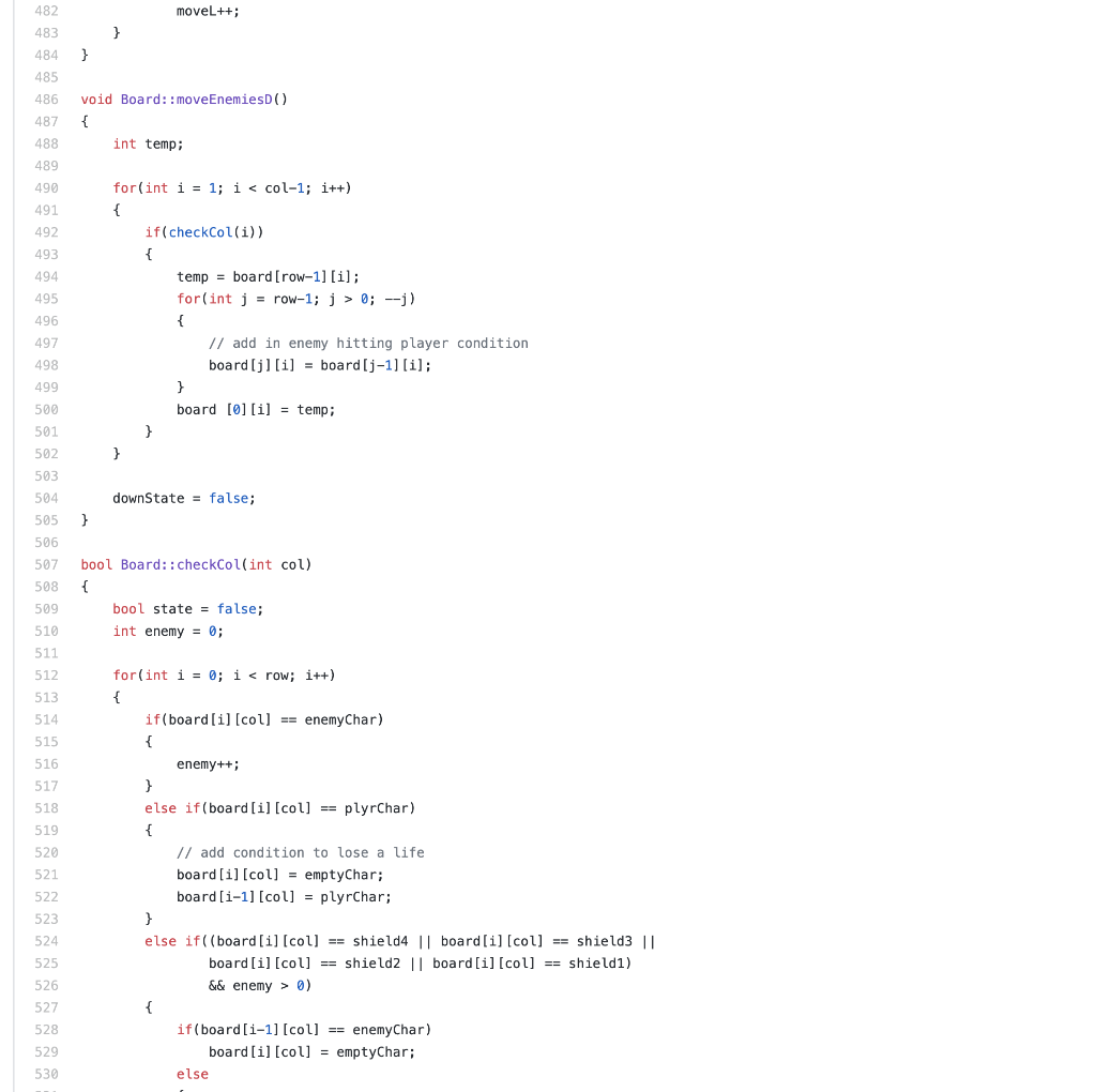 Solved Space Invaders Game C++ 1. Look at the provided | Chegg.com